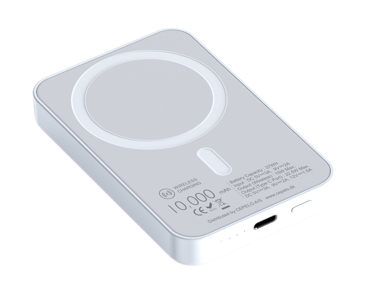 WIRELESS POWERBANK 10.000 MAH – Pålidelig trådløs oplader – VVS Hjørnet
